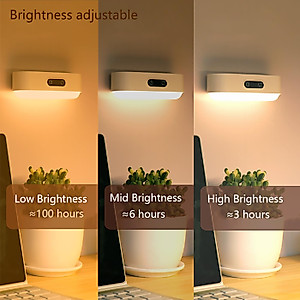 Xhope4u Under Cabinet Lights Indoor, Motion Sensor Night Light with Touch Control, Stepless Brightness Wall Light, Rechargered Reading Lamp for Cabinet,Bedroom, Hallway, College Dorm Room