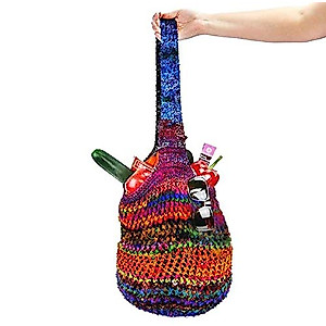 Revolution Fibers Recycled Sari Silk Yarn, Multi-Color Pure Silk Yarn, Made from Handspun Used Sari Fabric Ribbon Scraps, Rainbow Yarn for Knitting, Weaving & Crocheting 100 Grams per Ball (1-Ball)