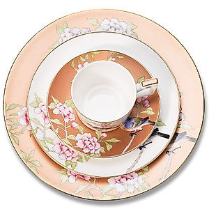 16-Piece Dinnerware Sets，Round Dinner Plates , Scratch Resistant, Lead-Free, Microwave, Oven, and Dishwasher Safe