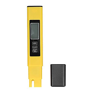 TDS Meter, Dual Color Prompt Digital Display Glass Electrode Automatic Temperature Compensation Unit Switching Water Quality Tester for Swimming Pool