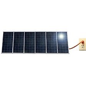 1.5KW PluggedSolar with 1500Watt Crystalline Solar Panels and Micro Grid Tie Inverter, Plug into Wall, 120V or 240V AC Outlet, Utility Approved