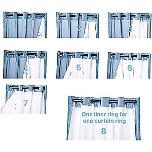 Rose Home Fashion Thermal Insulated Blackout Curtain Liner Panel-Ring Included- Curtain Liner 100% Darkening,Blackout Liner for 63 Inch Curtains (White, 27x59 2pieces)