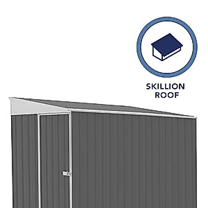 Durango 5 Ft. x 10 Ft. Metal Storage Shed DIY Woodland Gray Galvanized Steel Bike Shed for Tools, Lawn & Garden Equipment, Outdoor Patio Furniture, Perfect in Backyard, Garden Lean to Shed Kit