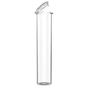 92mm CR Plastic Packaging Pop Top Tubes - Child Resistant Travel Holder Vial Containers - 700 qty (Clear)