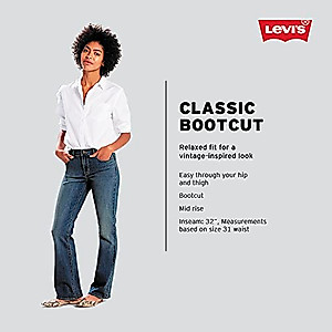 Levi's Women's Classic Bootcut Jeans (Also Available in Plus), Cobalt March-Dark Indigo, 31 Regular