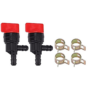 HIPA (Pack of 2) 1/4" 90 Degree Fuel Shut Off Valve for 698181 494539 697944 Tecumseh 35857