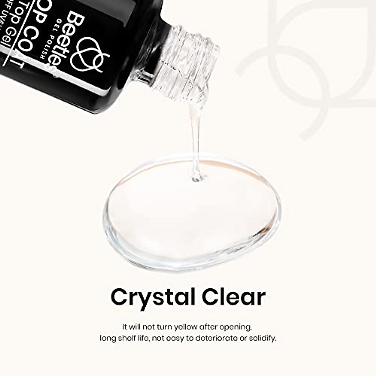 Beetles 3Pcs 15ml Top and Base Coat Set No Wipe Gel Top Coat Base Coat Set Builder Nail Gel for Nails Shine Finish and Long Lasting Soak Off Led Gel Base Top Coat Glossy Gel Base and Top Coat