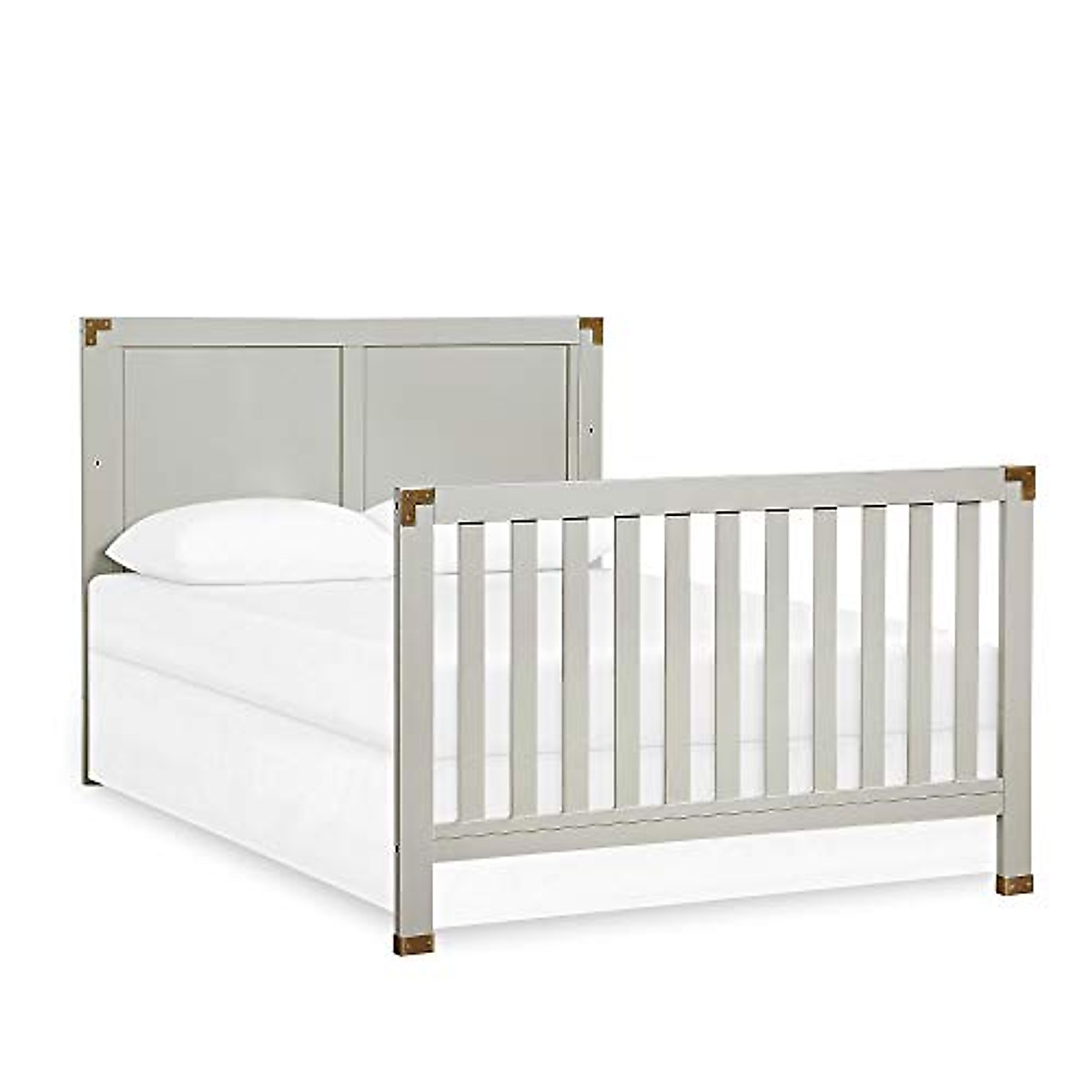 Baby Relax Mile 5-in-1 Convertible Crib, Soft Gray