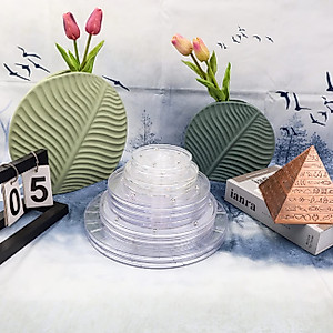 Kepfire 6 inch Clear Acrylic Lazy Susan Turntable Organizer Ball Bearing Revolving Display Base Kitchen Spice Rack Cake Makeup Table Decorating