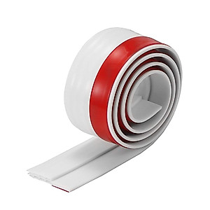 [2Pack Large Door Sweep] Huge Gap Door Draft Stopper, 3-2/5"W x 39" L Door Bottom Seal with Wider Strong Adhesive for Interior/Exterior Doors - Guard Against Drafts, Dust, Noise and Animals-White