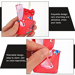 Balacoo Pet Chicken Diaper Adjustable Chicken Diaper Washable Pet Diaper Fashionable Duck Diaper with Bow Tie for Poultry Goose Duck Hen Chicken Red M