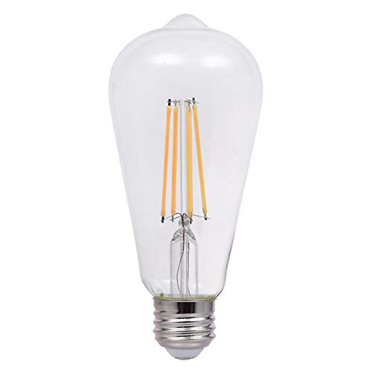 SYLVANIA LED Filament Light Bulb, ST19 Edison, 60W Equivalent, Efficient 8.5W, 13 Year, Dimmable, 800 Lumen, Clear Finish, 2700K, Soft White - 1 Pack (40255)
