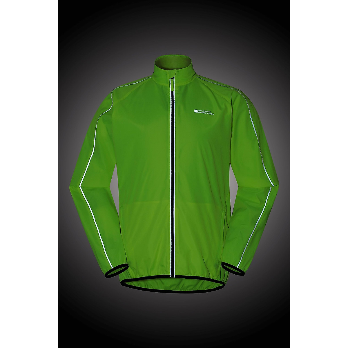 Mountain Warehouse Force Mens Reflective Water-Resistant Running Jacket Yellow Small