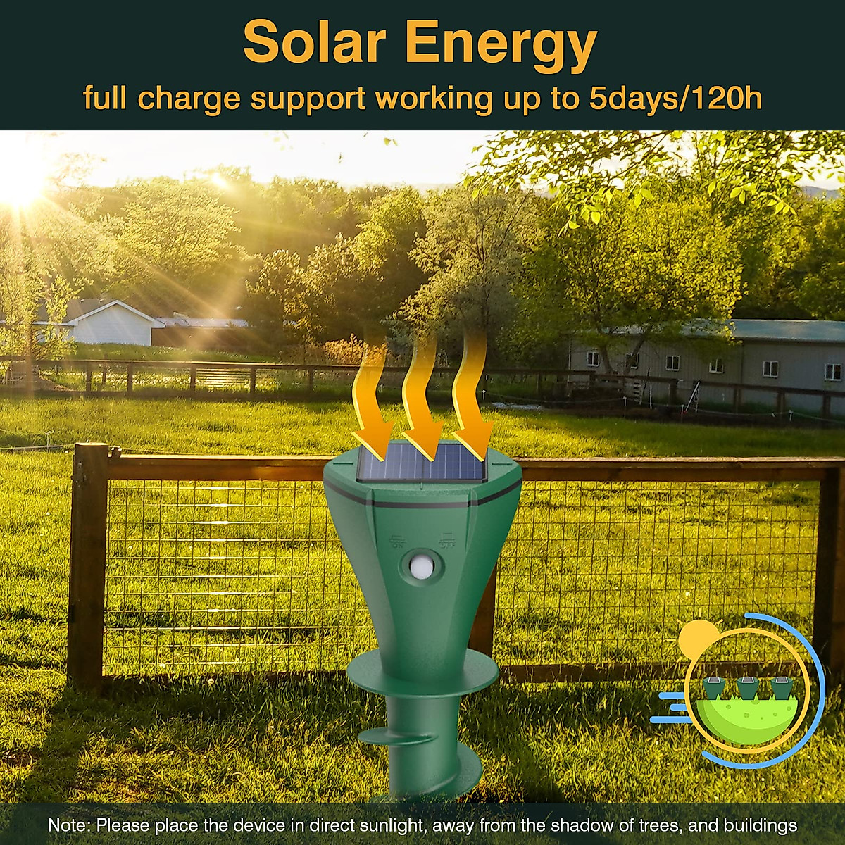 Thcritter 8PCS Mole Repellent Solar Powered, 3 Modes, Repels Moles, Gophers, Snakes and Voles by Vibrating and Varying The Sonic at 2 Minute intervals.