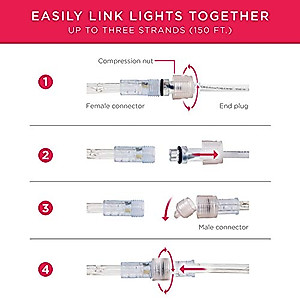 UltraPro Escape LED Rope Lights, Cool White 5000K, Indoor or Outdoor, 50ft, Linkable, Perfect for Deck, Garden, Patio, Landscape Lighting, Camping, Bedroom Décor, Waterproof, String Lights, 54846