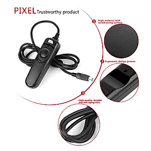 Remote Shutter Release Cable for Canon, Pixel RC-201 Shutter Release Cord for Canon Pentax Contax Sigma Cameras Replaces Canon RS-60E3