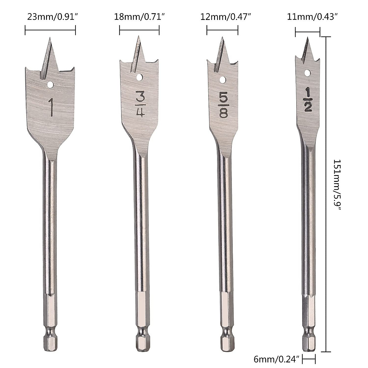 KATA 30PCS Multi-Function Wood Drill Bits Set Hole Saw Kit Set with 3/4"-6" Hole Saw, Countersink Drill Bits, Spade Drill Bits, Carbide Forstner Bits, Ideal for Soft Wood, Plywood, PVC