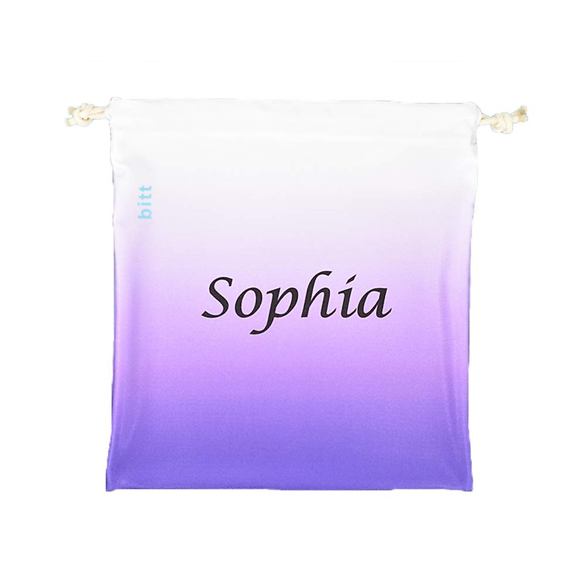 Bitt Sportswear Personalized Gymnastics Grip Bag - Ombre Colors, Customized Bag with Crystals Option (Purple Ombre)