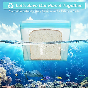 Reusable food container silicone bag, 2 Pcs Zip Sandwich Bags, 100% Platinum Silicone Reusable Snack bag, Stand Up Preservation Bag, Convenient to carry and easy to clean. (2 Bag Set Blue)