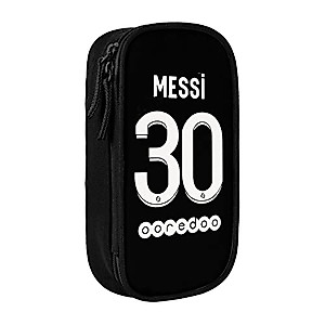 Lionel Paris PSG #30 Messi 2021 Big Capacity Pencil Pen Case for Office College School Large Storage High Capacity Bag Pouch Holder Box