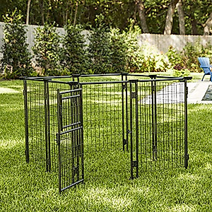 TWO by TWO Haven Expandable Kennel, Black, Medium