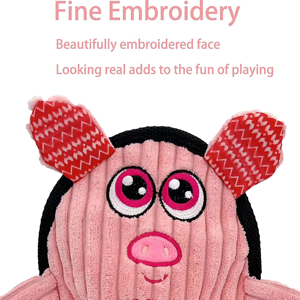 AIMETING Squeaky Dog Toys 3 Pack, Soft and Tough Dog Plushes, No Stuffed Dog Toy Sets, Durable Pet Chew Toys for Small, Medium and Large Dogs Interact and Reduce Boredom