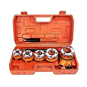 HFS (R Ratchet Pipe Threader Kit Ratcheting Pipe Threading Tool Set (5dies)