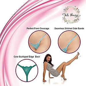 Low Rise Medium Thongs Women's Sexy Lace Thong T Back Cotton G-String Panties