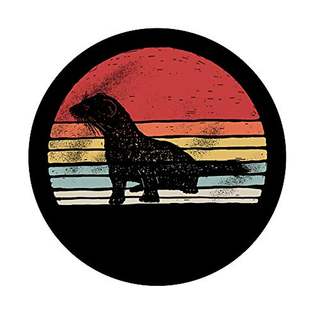 Vintage Retro Weasel PopSockets Grip and Stand for Phones and Tablets