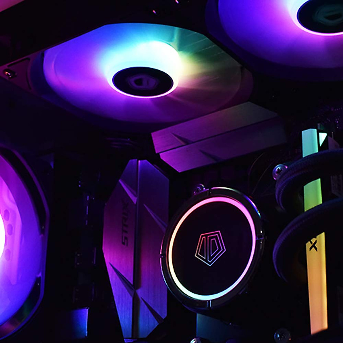 ID-COOLING ZOOMFLOW 240X ARGB CPU Water Cooler 5V ARGB AIO Cooler 240mm CPU Liquid Cooler 2X120mm RGB Fan for Desktop, Intel 115X/1200/2066, AMD AM4/AM5