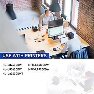 TN433BK Toner Cartridge 1 Pack Black High Yield Compatible Replacement for Brother TN433 TN-433 TN 433 for Brother MFC-L8900Cdw HL-L8360Cdw HL-L8260Cdw HL-L8360Cdwt 8900Cdw 8360Cdw Printer