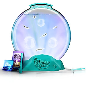 HydroPets Live Sea Pets Habitat Kit, Light Up Tank - Science Experiments Kits - Educational STEM Kids Toys for Boys & Girls Age 6, 7, 8, 9, 10-12+ Year Old Toy Gifts - Hatch & Grow Aquatic HDROPT