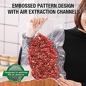 MAGIC SEAL 4 Rolls 11”x 16.4' Vacuum Sealer Bags for Food Saver, Puncture Prevention Seal Storage Textured Bags, BPA Free, Commercial Grade - NOT Work with MAGIC SEAL MS175