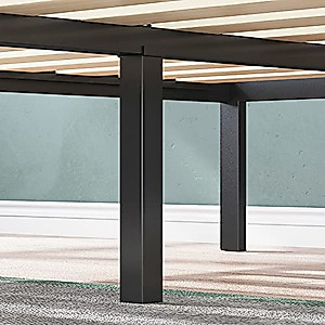 ZINUS Korey Metal Platform Bed Frame with Upholstered Headboard / Wood Slat Support / No Box Spring / Easy Assembly, Queen