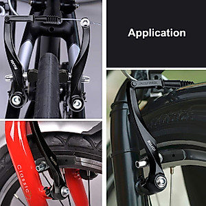 RUJOI Bike Brakes Set,Mountain Bike V Brakes Type,V-Brake Replacement Set for MTB, Road Bike,BMX,E Bike Black (2 Pack)