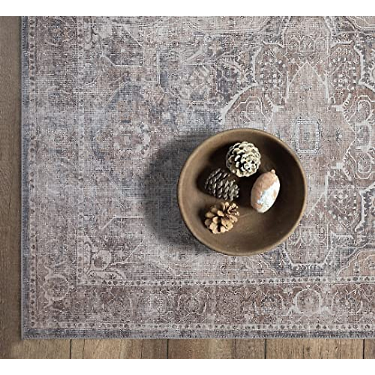 Adiva Rugs Machine Washable and Wipe Clean Area Rug, Living Room Rugs, Bedroom Rug, Water and Dirt Proof Runner Rug, Home Decor (Brown, 2' x 3')