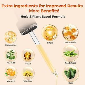 Retinol Serum for Face 2.5%, B5 Resurfacing Retinol Serum with Vitamin C, Vitamin E, Hyaluronic Acid, Niacinamide, Serum for Anti-Aging, Wrinkle Smoothing, Dark Spot Corrector, Brighten Dullness