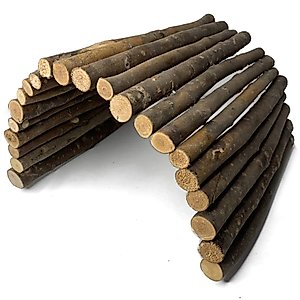 Hamiledyi Bunny Extra Large Ladder, Wooden DIY Toy Rodents Chewing & Climbing Bridge Chinchillas Cage Tunnel/Hideout/Hut/Ramp/Divider for Small Animal Guinea Pig Rat Squirrel