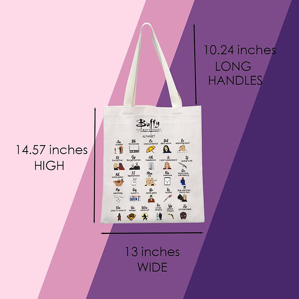 MNIGIU BTVS Tv Show Inspired Gift Buffy Vampire Gift Vampire Tote Bag BTVS Merchandise BTVS Fans Gift (Shopping bag)