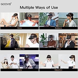 GOOVIS Lite - 3D HD Headsets OLED Display Goggles Glasses, Built-in Adjustment Hyperopia & Myopia Lens Compatible with PC, Smart Phone, Set-top Box, UAV