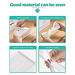 Ziplock Bag Storage Organizer for Drawer, Tclouda, Plastic Food Storage Plastic Bag Holders for Kitchen Drawer, Suitable for Gallon, Quart, Sandwich & Snack Variety Size Bag (6 Pieces Set）