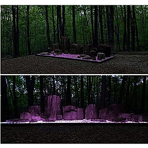 chic style Glow Stone Glowing in The Dark Pebbles Outdoor Decor Fish Tank Walkway Gravel Rocks Decoration (Pink in Daytime, Purple in The Dark)