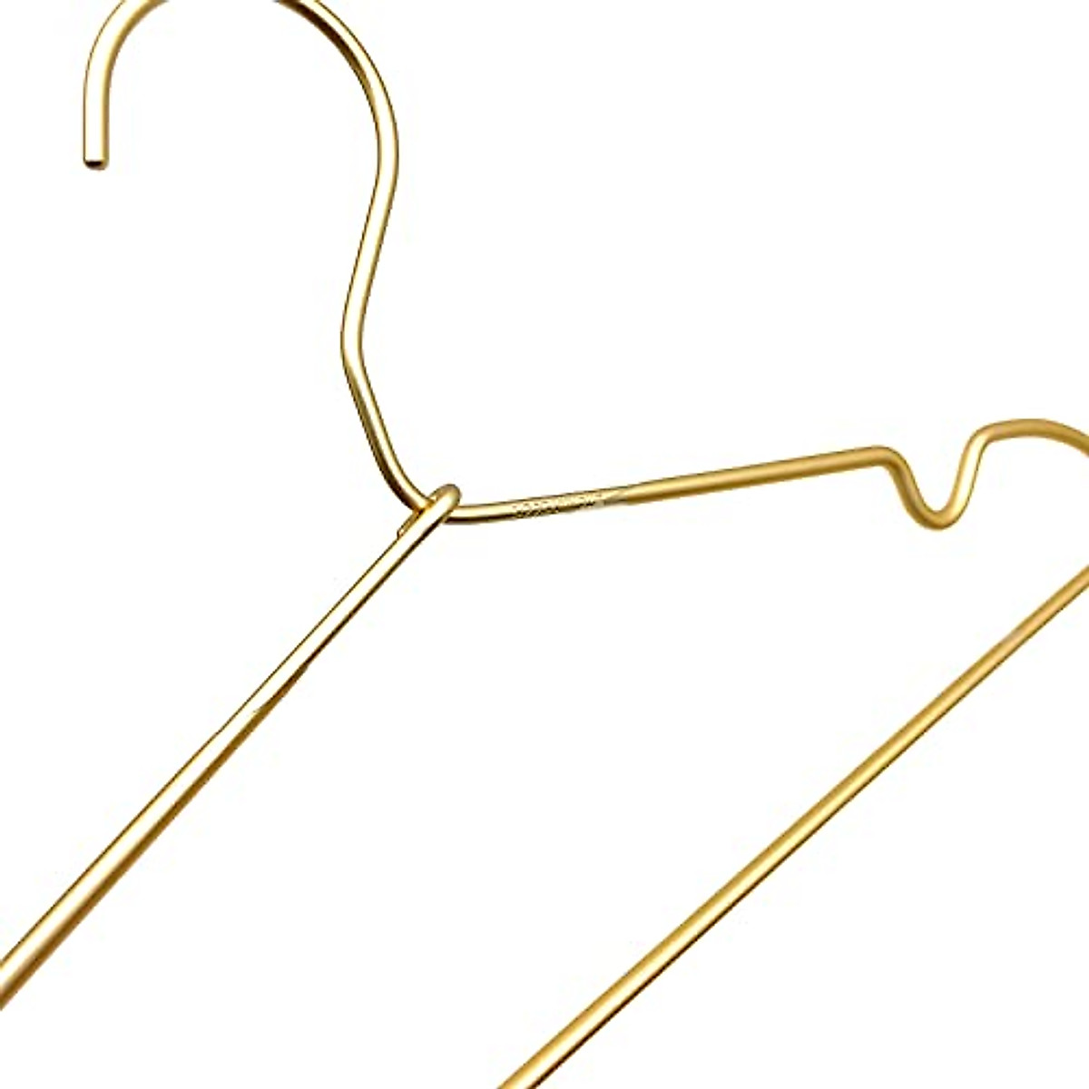 Koobay Clothes Hangers, 16.5" Metal Gold Suit Coat Hanger with PVC Coat Hook Laundry Wire Clothes Shirt Coat Hangers, 30Pack