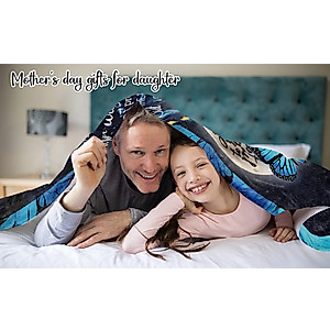 WSYEAR Mothers Day Birthday Gifts for Daughter Adult,Daughter Gifts from Dad Daughter Blanket for Mother's Day Birthday Anniversary Wedding 60X50