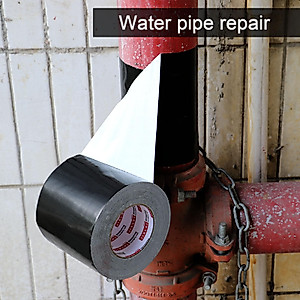 JIALAI HOME Black Duct Tape, Wide Roll, Industrial Grade 5 inches x 55 Yards (164 ft), 9 Mil Heavy-Duty, Waterproof, Strong, Flexible, No Residue, UV Resistant for Crafts & Home Improvement