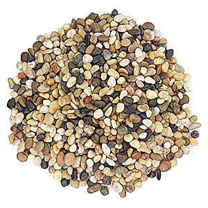 Miukada 5 Pounds River Rocks, Pebbles, Decorative Polished Gravel, Natural Polished Mixed Color Stones