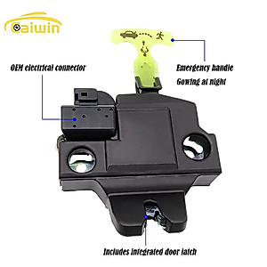 Trunk Lid Latch Lock Actuator with Automatic Keyless Entry Trunk Lock Compatible with Toyota Camry 2007 2008 2009 2010 2011 Replaces 64600-06010, 931-860, 64600-33120