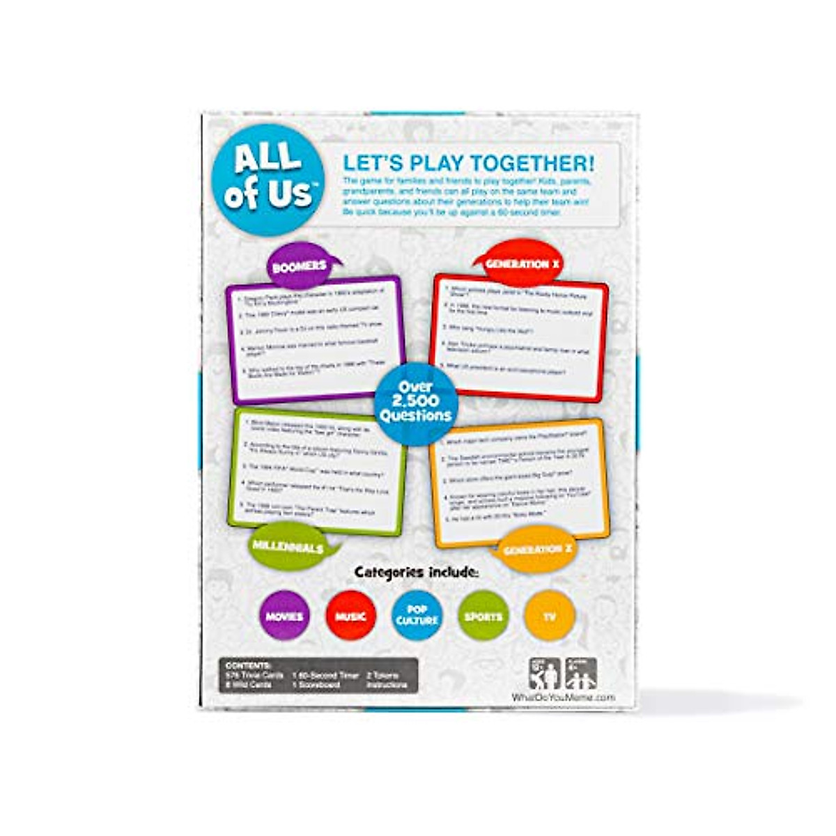 WHAT DO YOU MEME? All of Us - The Family Trivia Game for All Generations - Gen Z, Gen Y, Gen X & Baby Boomers