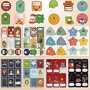 254 pcs Christmas Gift Tag Stickers, Holiday Gift Stickers, Self Adhesive Gift Tag, Christmas Tags for Gifts, Christmas Labels for Gifts, Christmas Present Labels, Christmas Name Tags