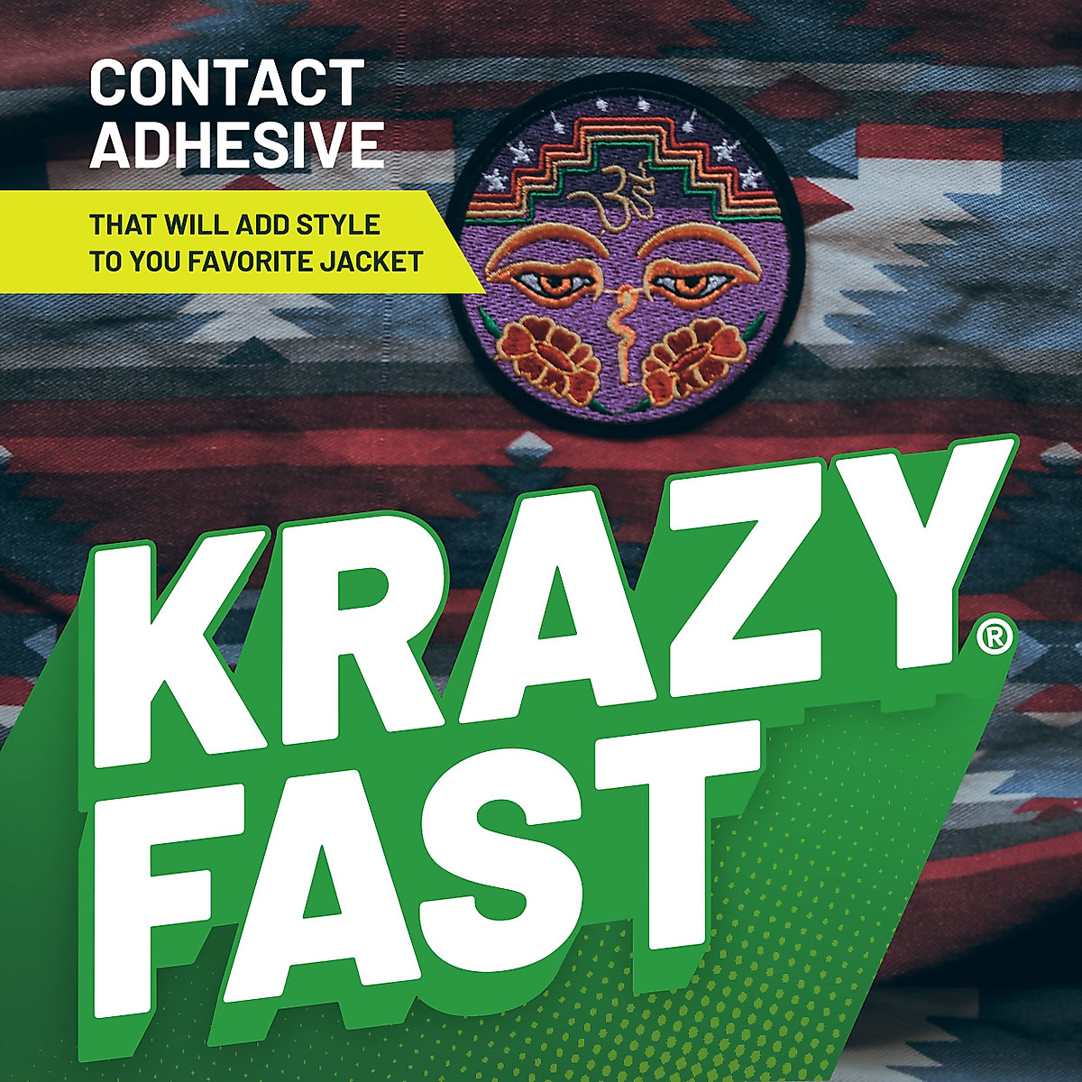 Krazy Fix Clear Fabric Glue, Washable, 100% Waterproof Permanent Bond Glue for Fabric, Heavy Duty Adhesive for Clothing, Patches, Canvas and More, 2.0 fl. oz. Tube